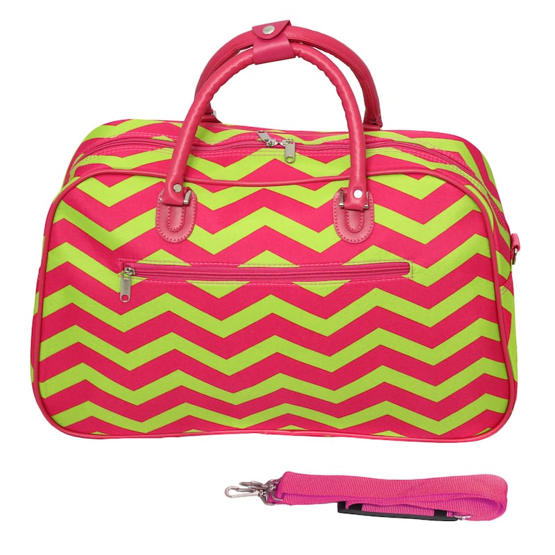 World Traveler Designer Chevron Zig-zag 21-inch Carry-on Duffle Bag - On Sale - Overstock - 9104080