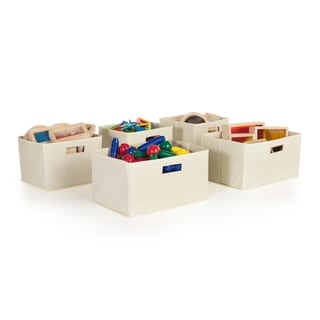 Tan Storage Bins (Set of 5) - Bed Bath & Beyond - 9108651