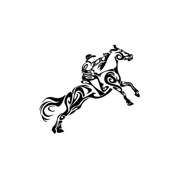 Flaming Cowboy On Horse Vinyl Wall Art - Bed Bath & Beyond - 9109453