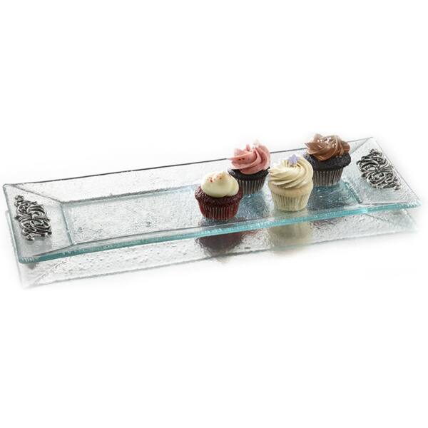 Fifth Avenue Crystal Scroll Rectangular Platter - Bed Bath & Beyond ...