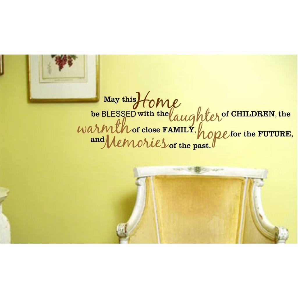 May This Home Be Blessed... Vinyl Wall Art - Overstock - 9126242