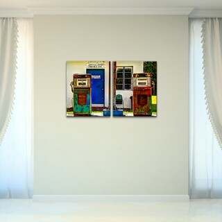 Old Gas' 2-Piece Wrapped Canvas Wall Art Set - Bed Bath & Beyond - 9134651