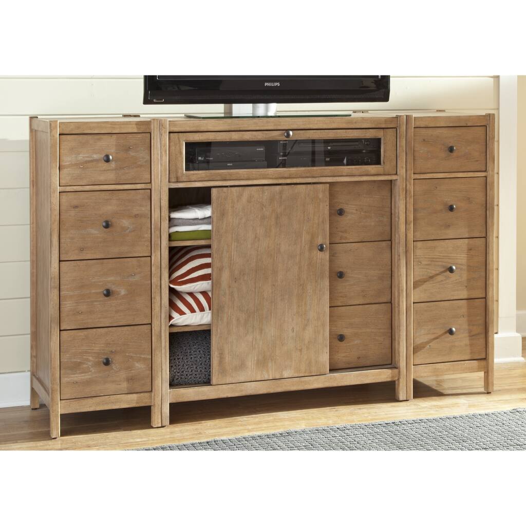 New Haven Entertainment Center with Optional Piers by Greyson Living ...