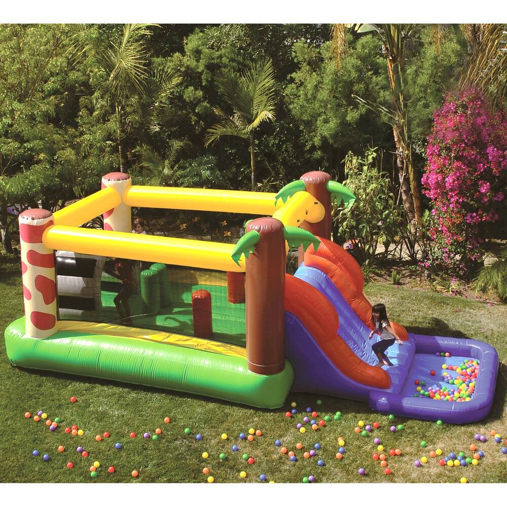 JumpOrange Jungle Commercial Grade Inflatable Bounce House & Water ...