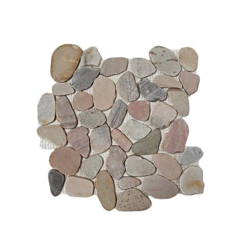 Interlocking Indonesia Pebble Tile (5 Pack)- Kitchen, Bathroom, and ...