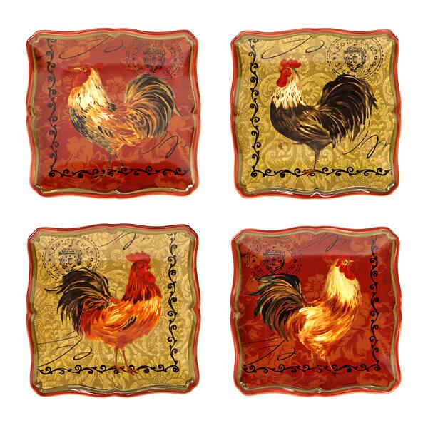 Certified International Assorted Design Tuscan Rooster 5.75-inch Canape ...