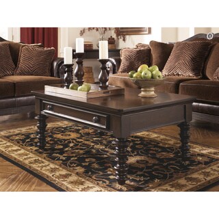 Signature Designs by Ashley Key Town Dark Brown Rectangular Cocktail ...