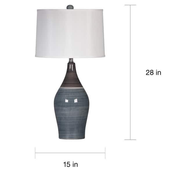 Niobe Two-tone Grey Ceramic Table Lamps (Set of 2) - On Sale - Bed Bath ...