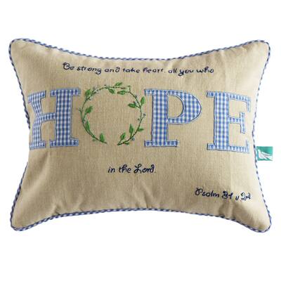Handmade Inspirational 'Hope' Pillow Cover (India) - Overstock - 9164696