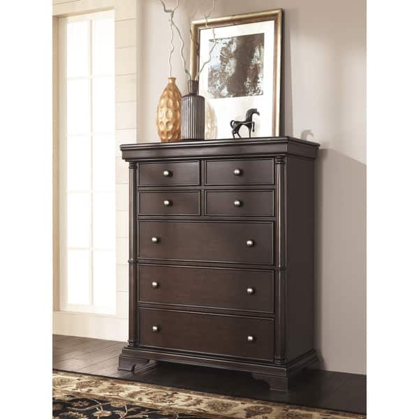 Signature Designs by Ashley 'Leighton' Cherry Dresser Chest - Bed Bath ...