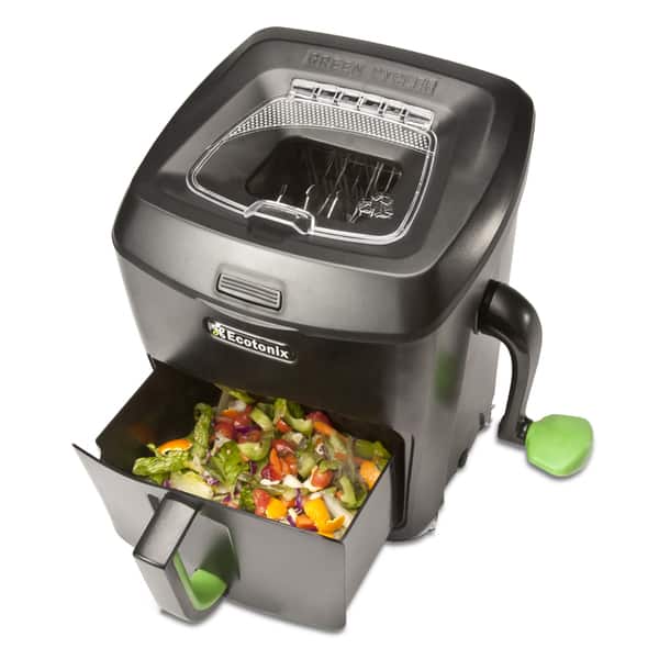 Green Cycler Garden Series Black and Lime Kitchen Scrap Pre-composter ...