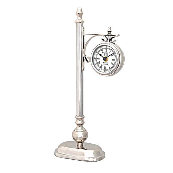 Silvertone Lamp Post 1-sided Clock - Bed Bath & Beyond - 9170308