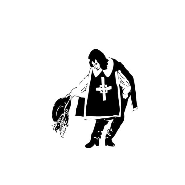 Musketeer Bowing Vinyl Wall Art - Bed Bath & Beyond - 9172561