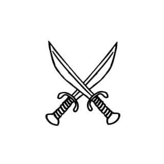 Crossed Cutlasses Vinyl Wall Art - Bed Bath & Beyond - 9172575