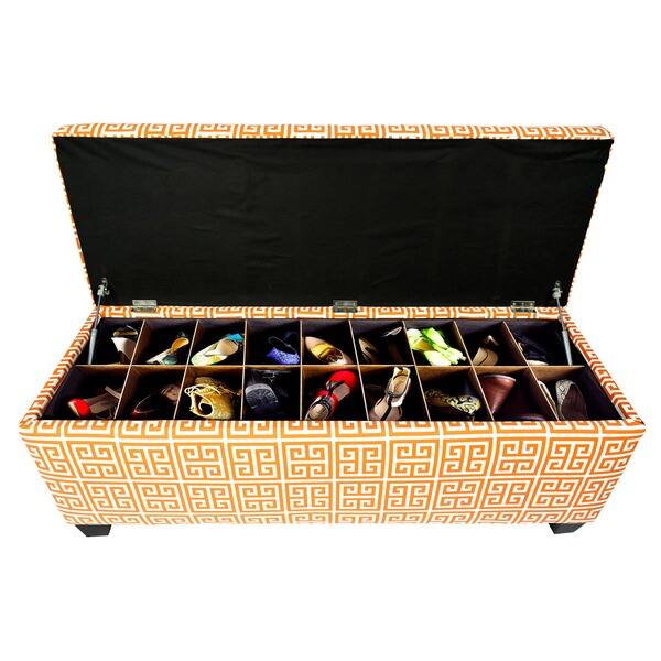 The Sole Secret Orange Towers Shoe Storage Bench - Bed Bath & Beyond ...