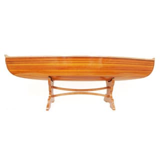Hand-crafted 5-foot Cedar Wood Canoe Table - Bed Bath & Beyond - 9176564