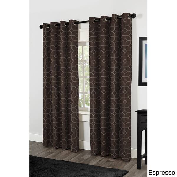 ATI Home Devon Faux Silk Grommet Top 84-inch Curtain Panel Pair - Bed ...
