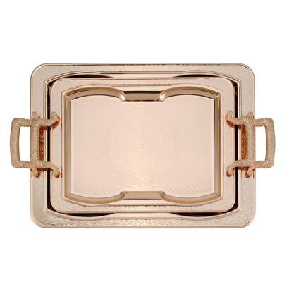 Alpine Cuisine AI18114 2-piece Serving Tray Set - Overstock - 9186541