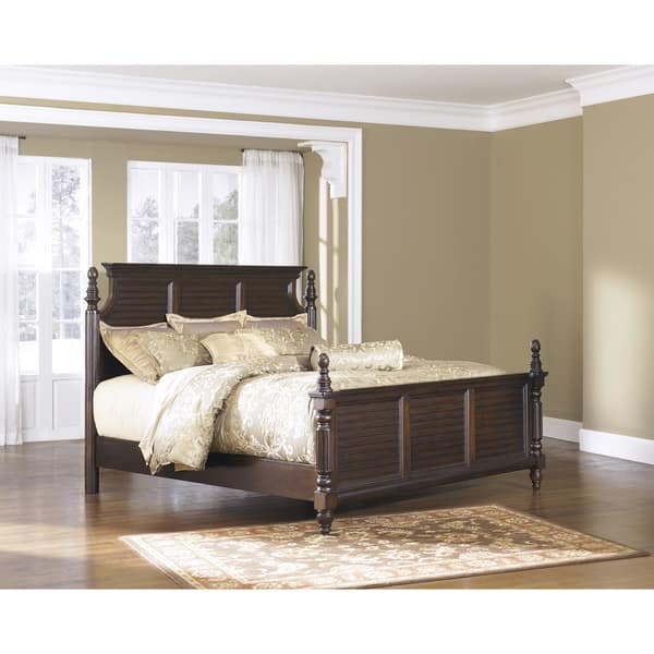 Signature Designs by Ashley Key Town Dark Brown Panel Bed - Bed Bath ...