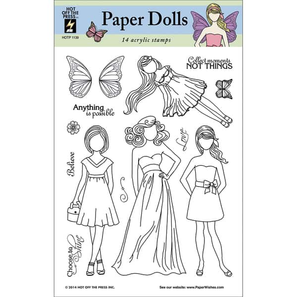 Hot Off The Press Acrylic Stamps 6inX8in Sheet-Faceless Dolls - Bed ...