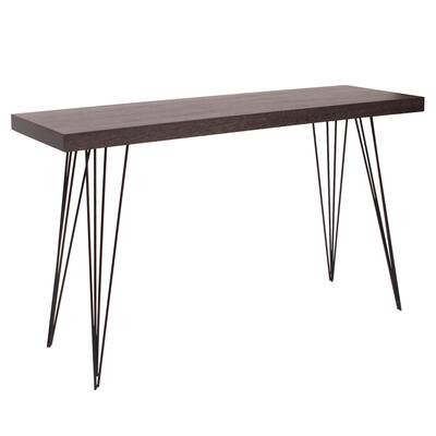 Black Ash and Wire Console Table - Overstock - 9194720