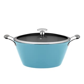 Mario Batali by Dansk Light 3-quart Turquoise Round Cast Iron Casserole ...