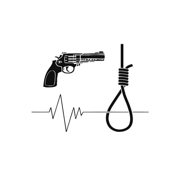 Noose, Gun, and Heart Beat Wall Vinyl Art - Bed Bath & Beyond - 9204055