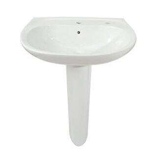 Toto Prominence Pedestal Vitreous China Bathroom Sink LPT242G#01 Cotton ...