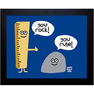 Todd Goldman 'You Rock You Rule' Framed Artwork - Multi - Bed Bath ...