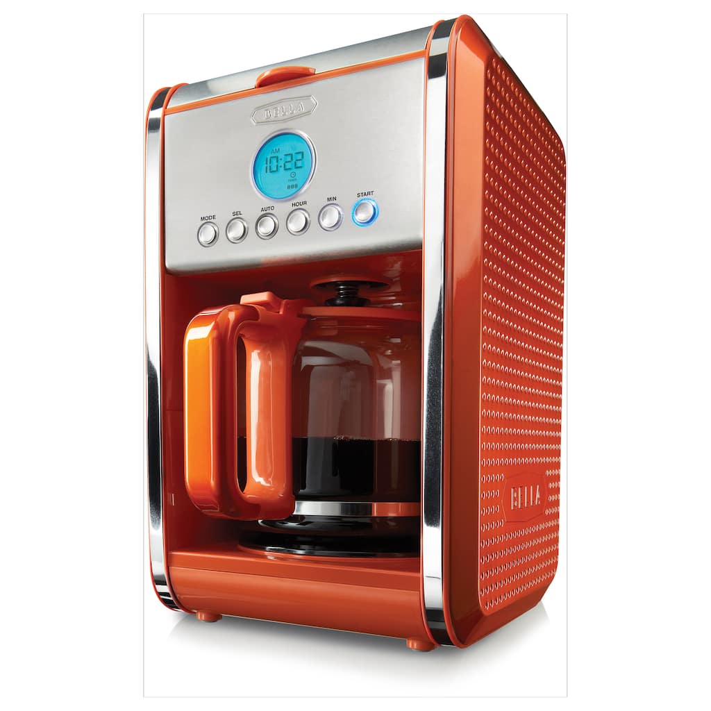 Bella Dots Orange 12-cup Programmable Coffee Maker - Overstock - 9220416