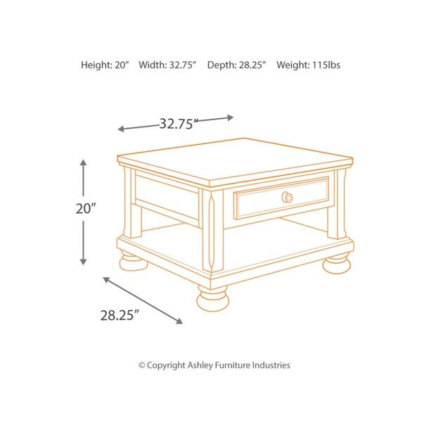 Signature Design by Ashley Porter Brown Lift-top Cocktail Table - Bed ...