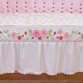 Nurture Imagination Pink Eyelet Dust Ruffle - Bed Bath & Beyond - 9234155