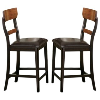 Freesia Two-tone Counter Stools (Set of 2) - Bed Bath & Beyond - 9242090