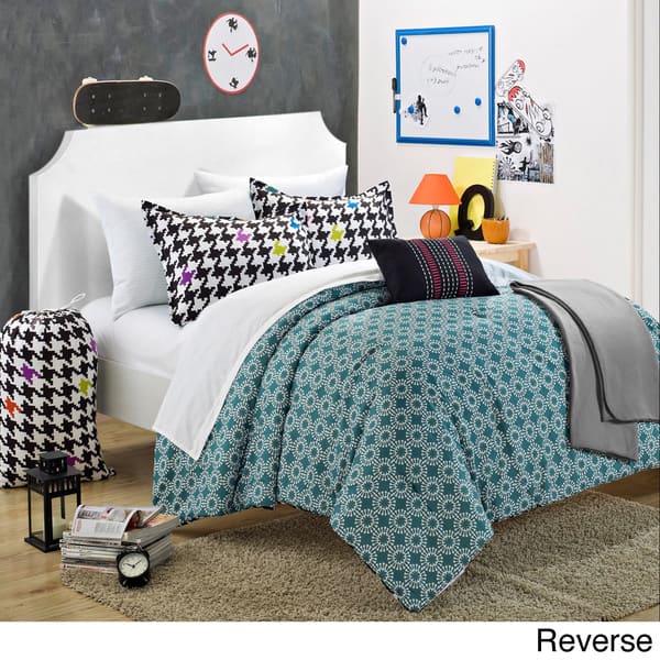 Chic Home Michelle Black/ White 9-piece Dorm Room Bedding Set - Bed ...