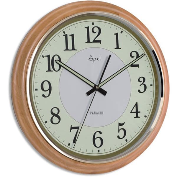 Opal Round Wooden Luminous Dial Clock - Bed Bath & Beyond - 9246582