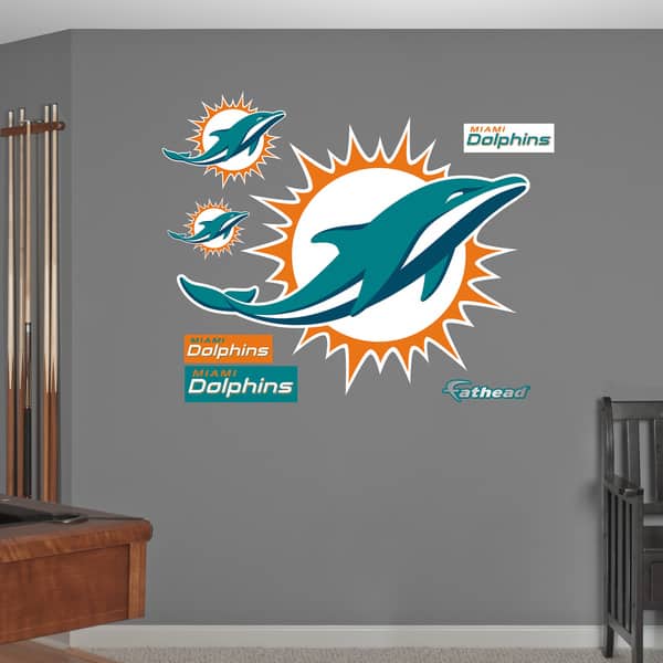 Fathead Miami Dolphins Logo Wall Decal - Bed Bath & Beyond - 9252098