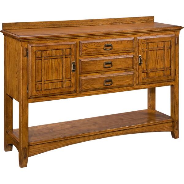 Intercon Pasadena Revival Solid Oak Mission Credenza - Bed Bath ...