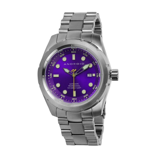Android Men's Armor 50 Automatic Purple Dial Watch - 16452331 ...