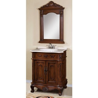 ICA Furniture Veronica 2-piece Single Sink Bathroom Vanity with Mirror ...