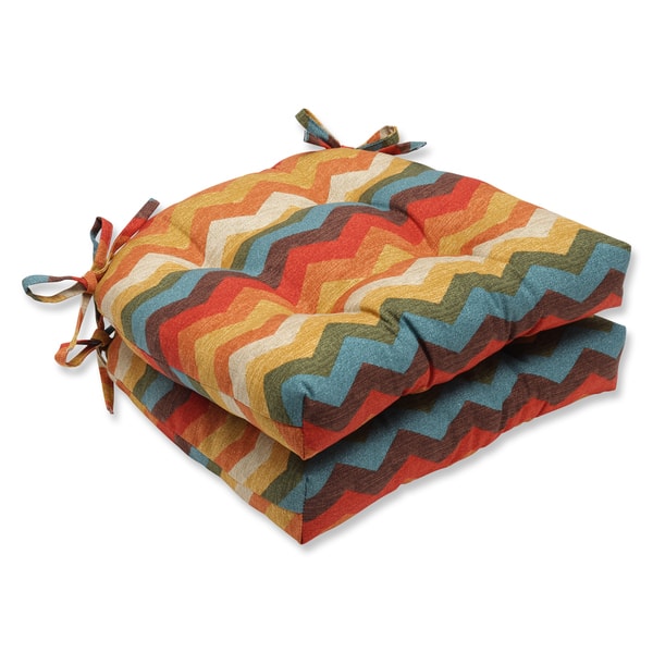 Pillow Perfect Panama Wave Reversible Chair Pad (Set of 2) - Bed Bath ...