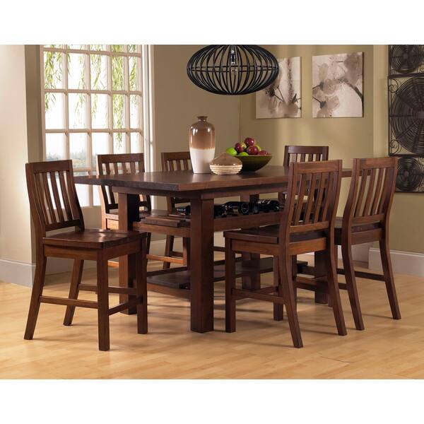 Outback Distressed Chestnut 7-pece Counter Height Dining Set - Bed Bath ...