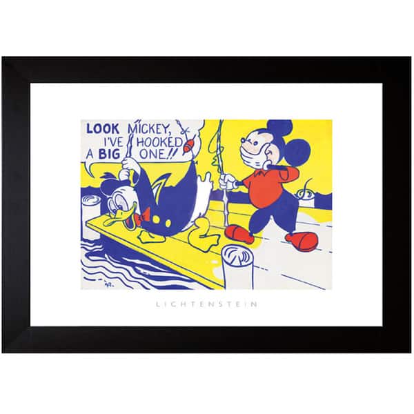 Roy Lichtenstein 'Look Mickey, 1961' Framed Art Print - Multi - Bed ...