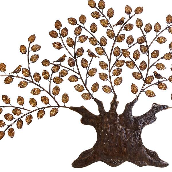 Casa Cortes Handcrafted Metal Tree of Eternity Wall Art Decor - Bed ...