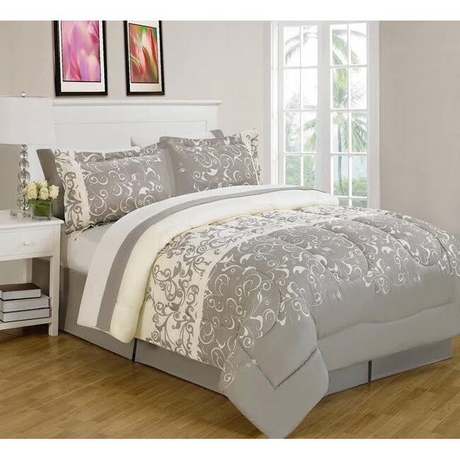 Carson Reversible 8-piece Bed-in-a-Bag with Sheet Set - Overstock - 9366838