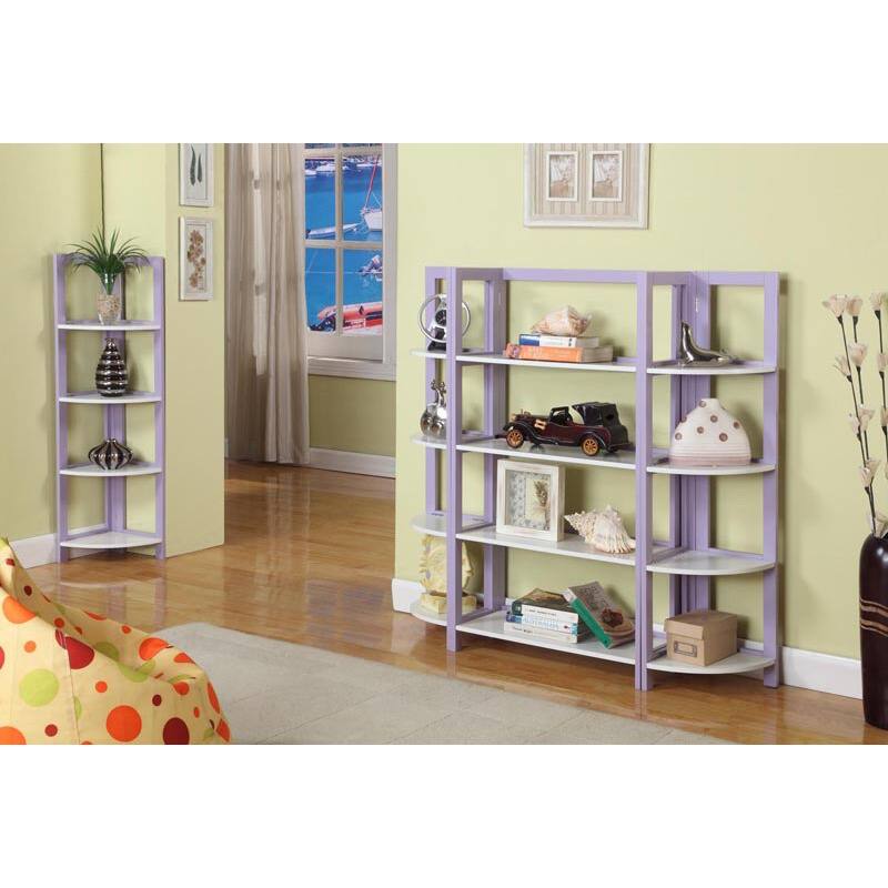 Two-tone Purple/ White Bookcase - Overstock - 9367333
