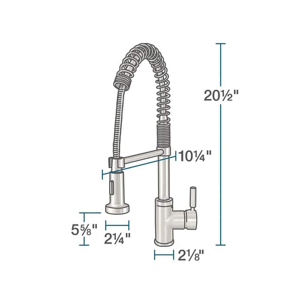 Sir Faucet 766 Solid Brass Spring-spout Kitchen Faucet in Brushed ...