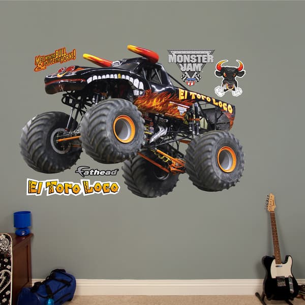Fathead Monster Jam 'El Toro Loco Black' Wall Decals - Bed Bath ...