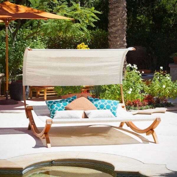Marrakech Sunbed with Canopy by Christopher Knight Home - Free Shipping ...