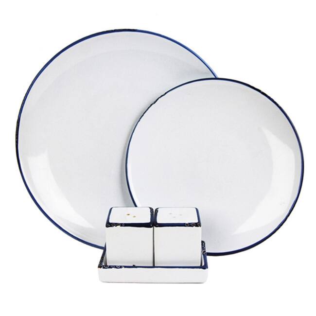 Handmade Enamel 15-piece Dinner Set - Overstock - 9410254
