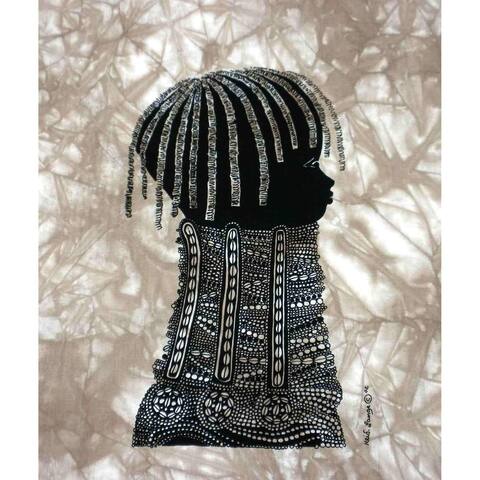 Young Nandi Girl Heidi Lange Screen Print , Handmade in Kenya ...